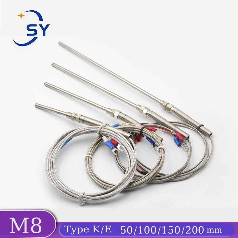 Probe Type Thermocouple K/E Stainless Steel Shielded Wire Thermal ...
