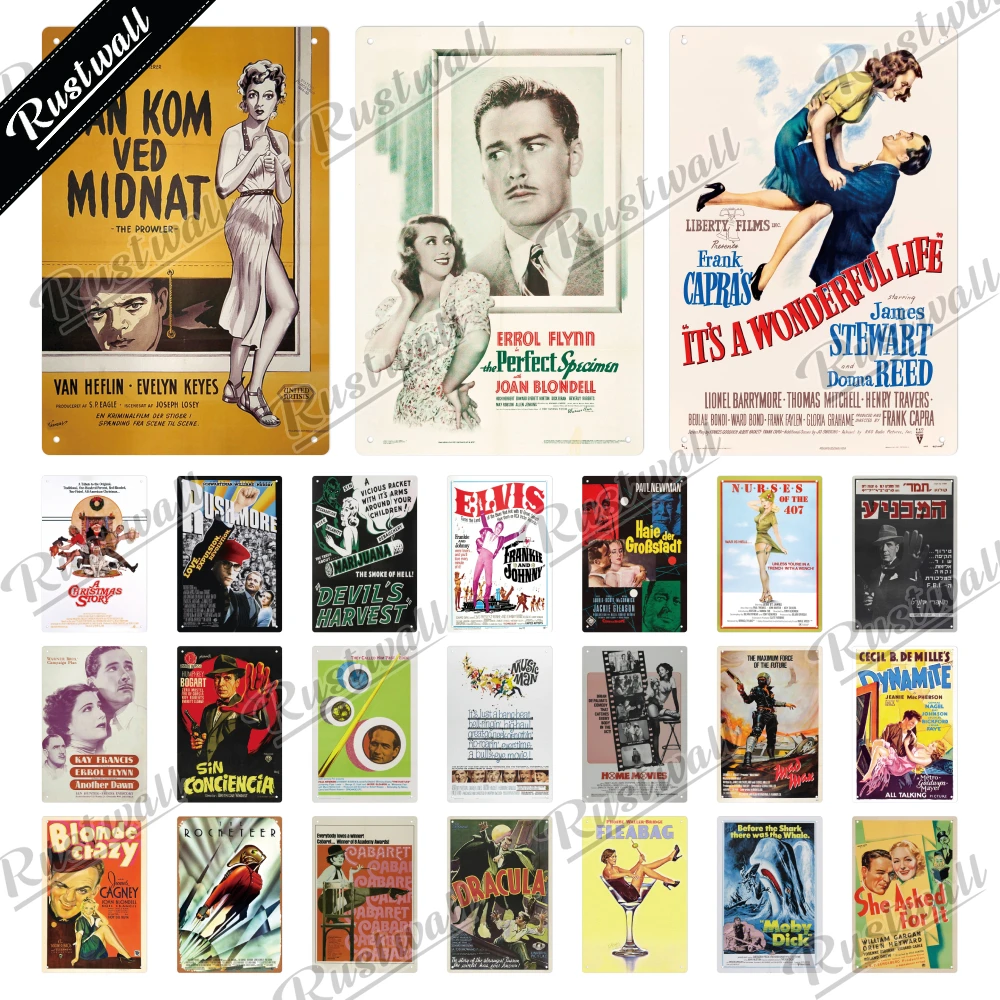 Rust-Wall-Classic-Movie-Scene-Metal-Sign-Vintage-Style-Plaque-for-Home ...