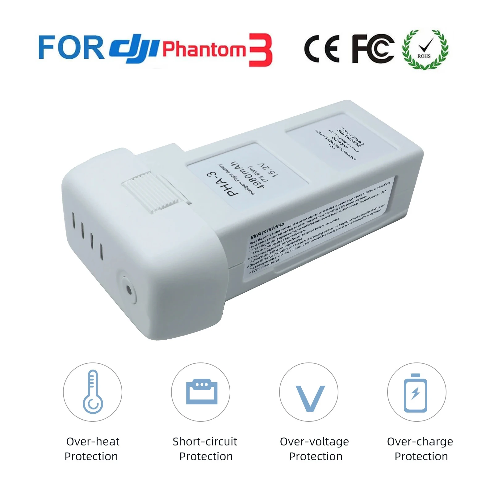 Drone Battery for DJI phantom 3 Professional/3/Standard/Advanced 15.2V ...