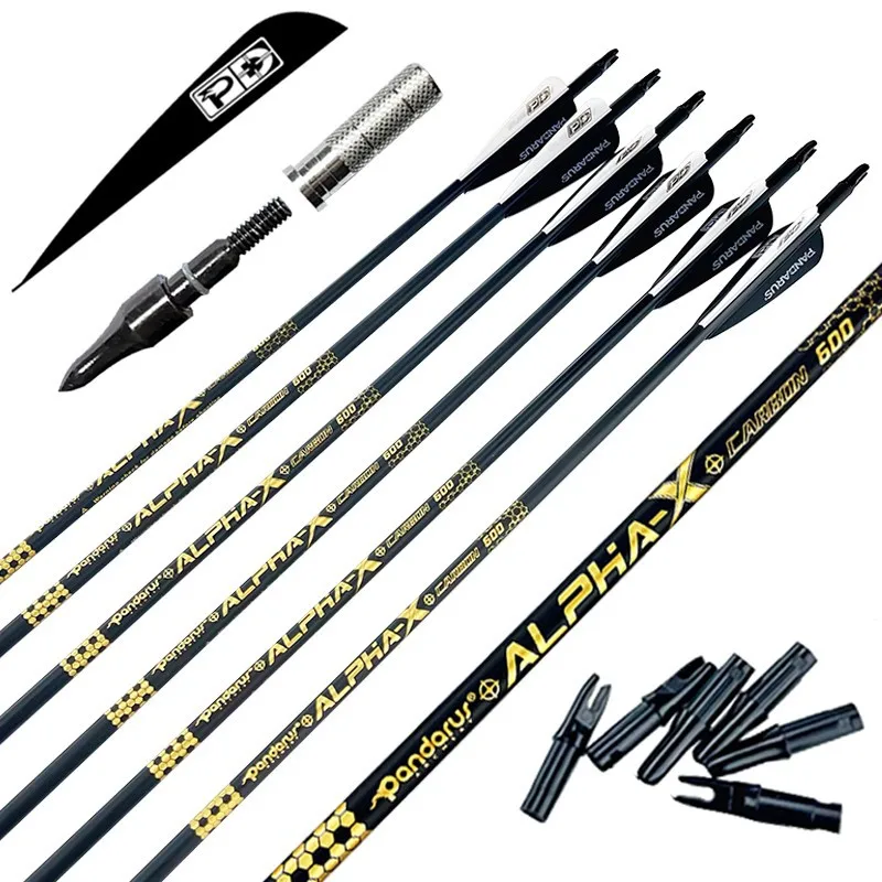 12pcs-PANDARUS-Archery-ID6-2mm-Pure-Carbon-Arrow-Alpha-X-Series ...