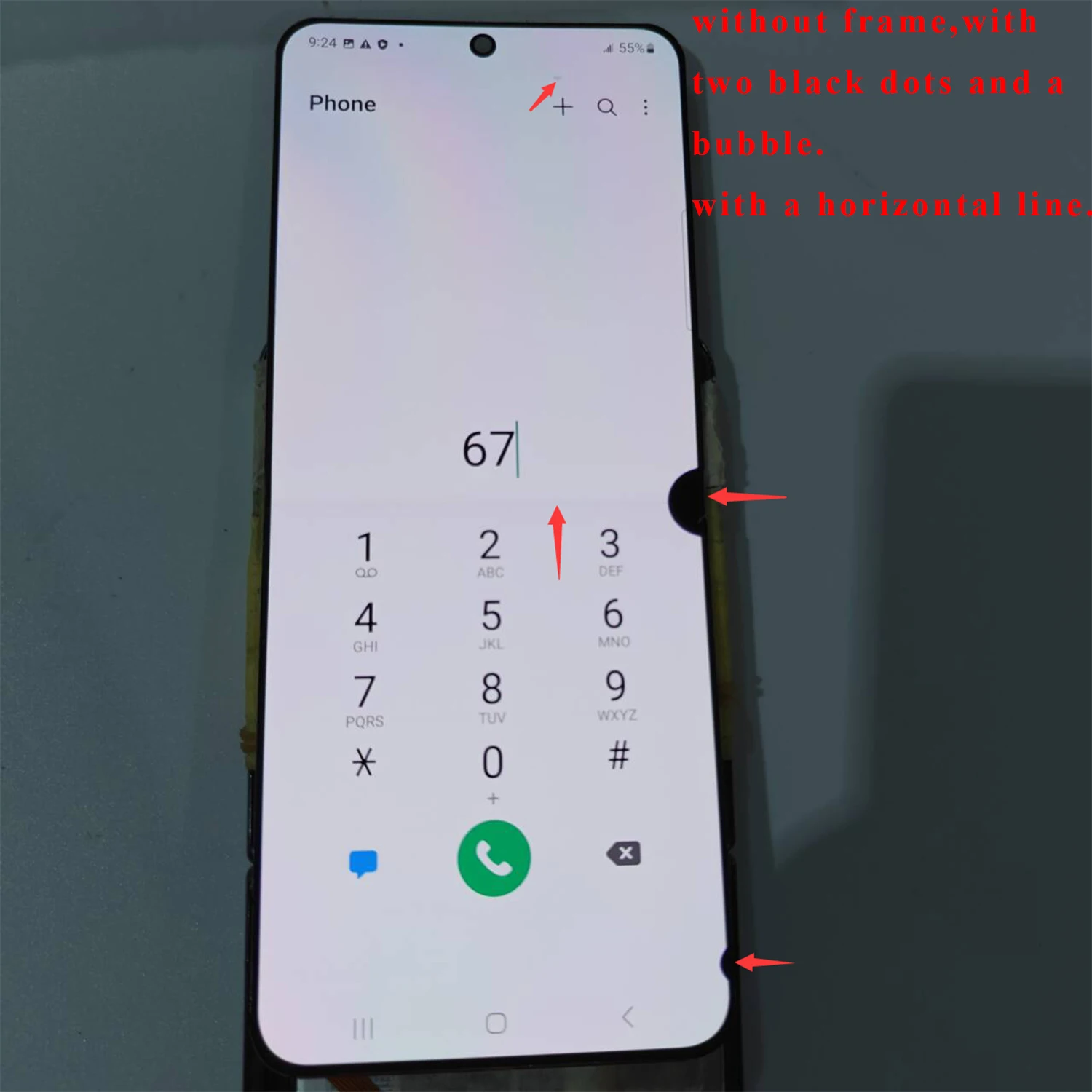 practice-used-super-amoled-With-dot-and-line-scratches-For-Samsung-Z ...