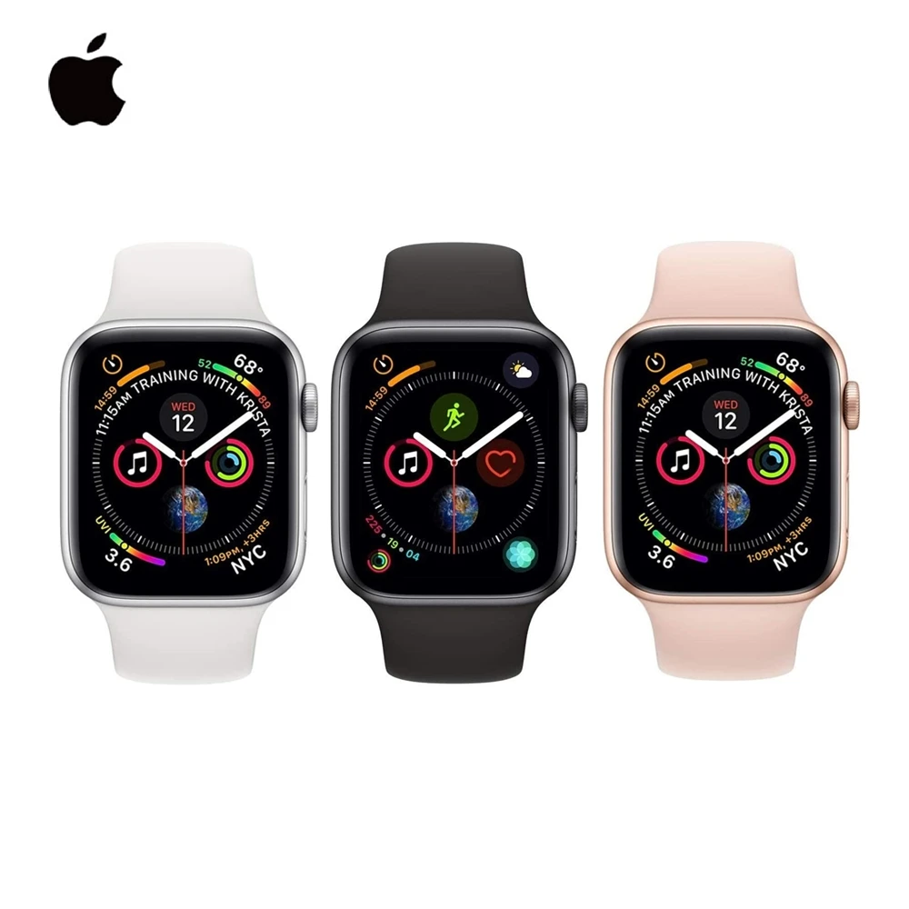 Apple Watch Series 4 Smartwatch 40mm/44mm Gps + Cellular Aluminum With Sport Band (renewed ...