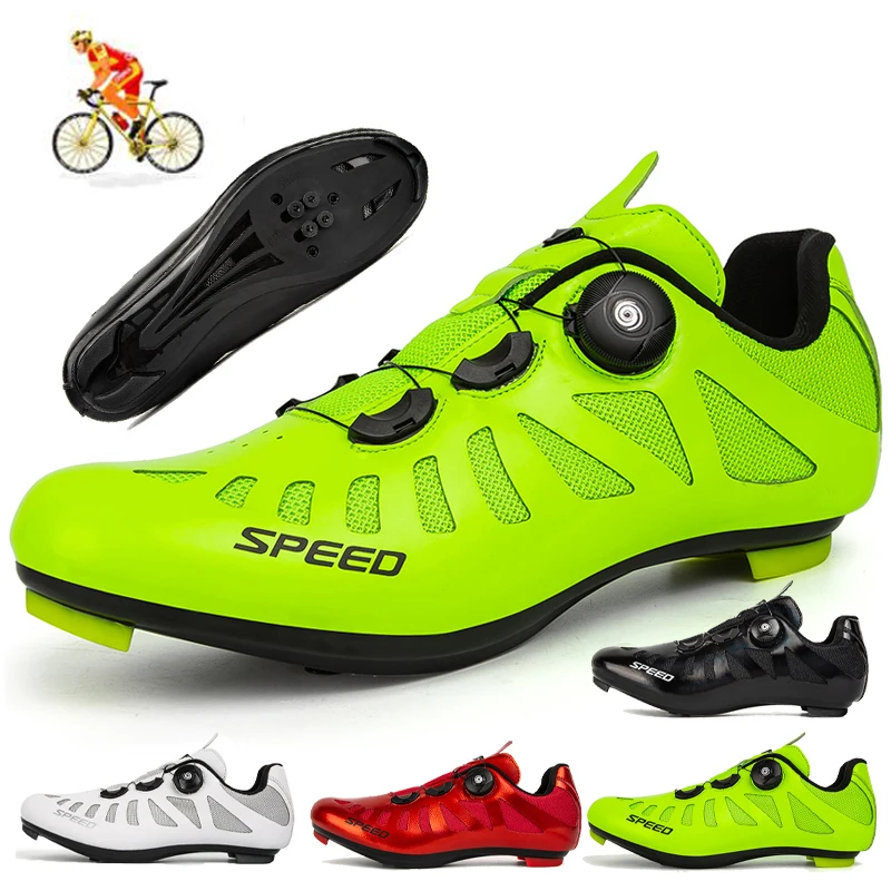 전문 사이클링 신발 여성 자전거 플랫 클리트 산 남자 자동 잠금 Mtb 속도 도로 Spd 자전거 스 니 커 즈 레이싱 신발