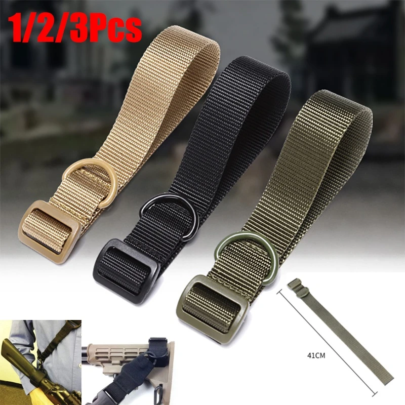 Military Airsoft Tactical Buttstock Sling Adapter Rifle Stock Gun Strap ...