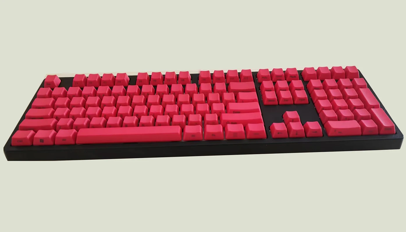 OEM-Red-Keycaps-Thick-PBT-ANSI-ISO-Layout-Top-Print-Side-Blank-for ...
