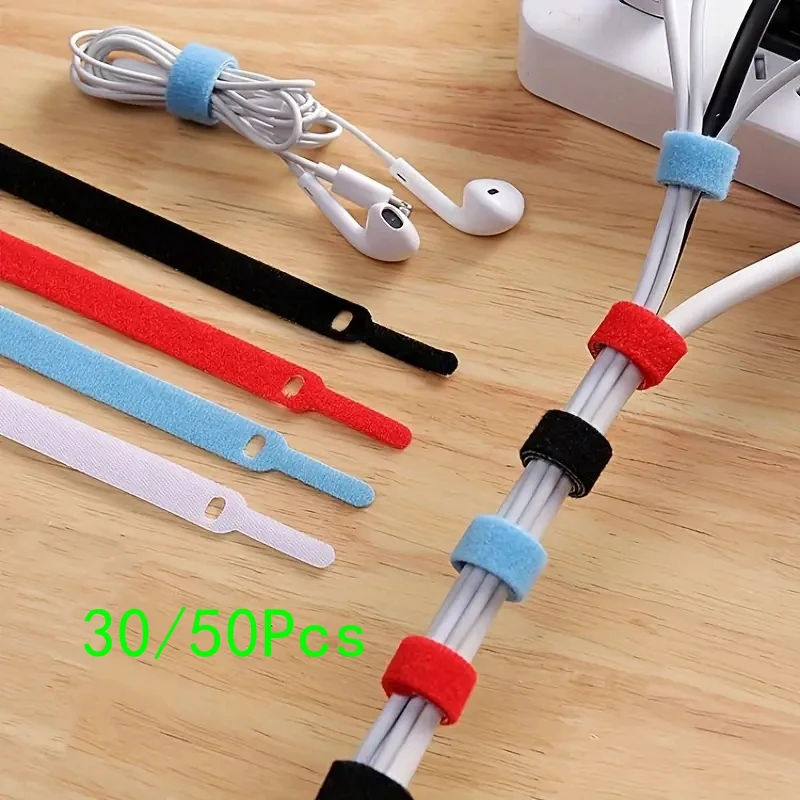 30/50Pcs Releasable Cable Ties Plastics Fastening Reusable Cable Tie ...