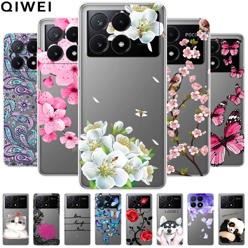 For-Poco-X6-Pro-5G-Case-Clear-TPU-Silicone-Funda-Capa-for-Xiaomi-Poco ...