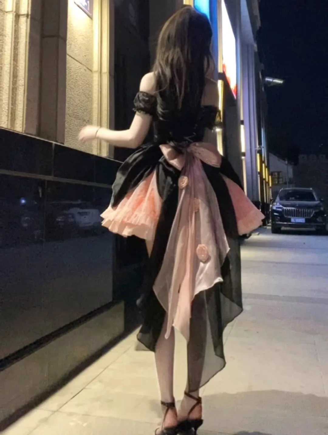Black-Pink-Rose-lolita-Dress-Gorgeous-Sweet-Lolita-fish-bone-on-the-run ...