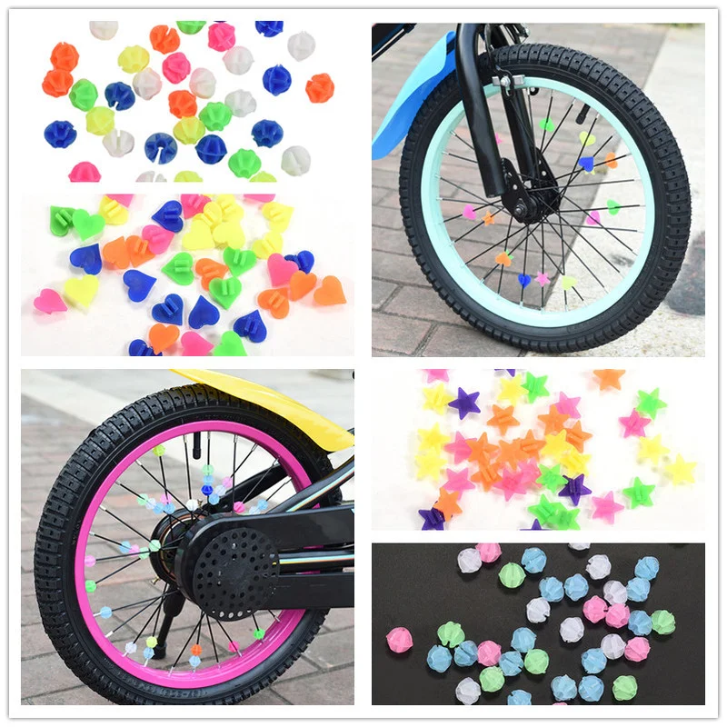 36Pcs-Colorful-Safety-Kids-Clip-Bicycle-Round-Multi-color-Love-Heart ...