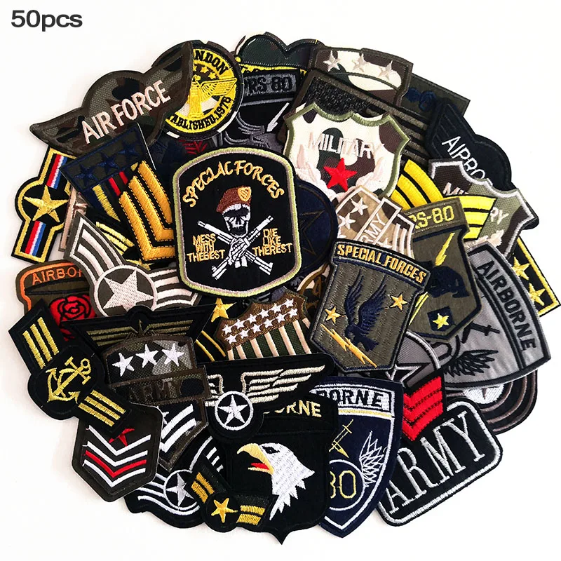 50pcs-lot-Mixed-Patches-Ironing-on-Clothes-Stickers-Embroidered-Badges ...