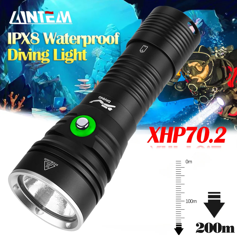 XHP70-2-Scuba-Diving-Flashlight-8000LM-LED-Dive-Lantern-5-Modes ...