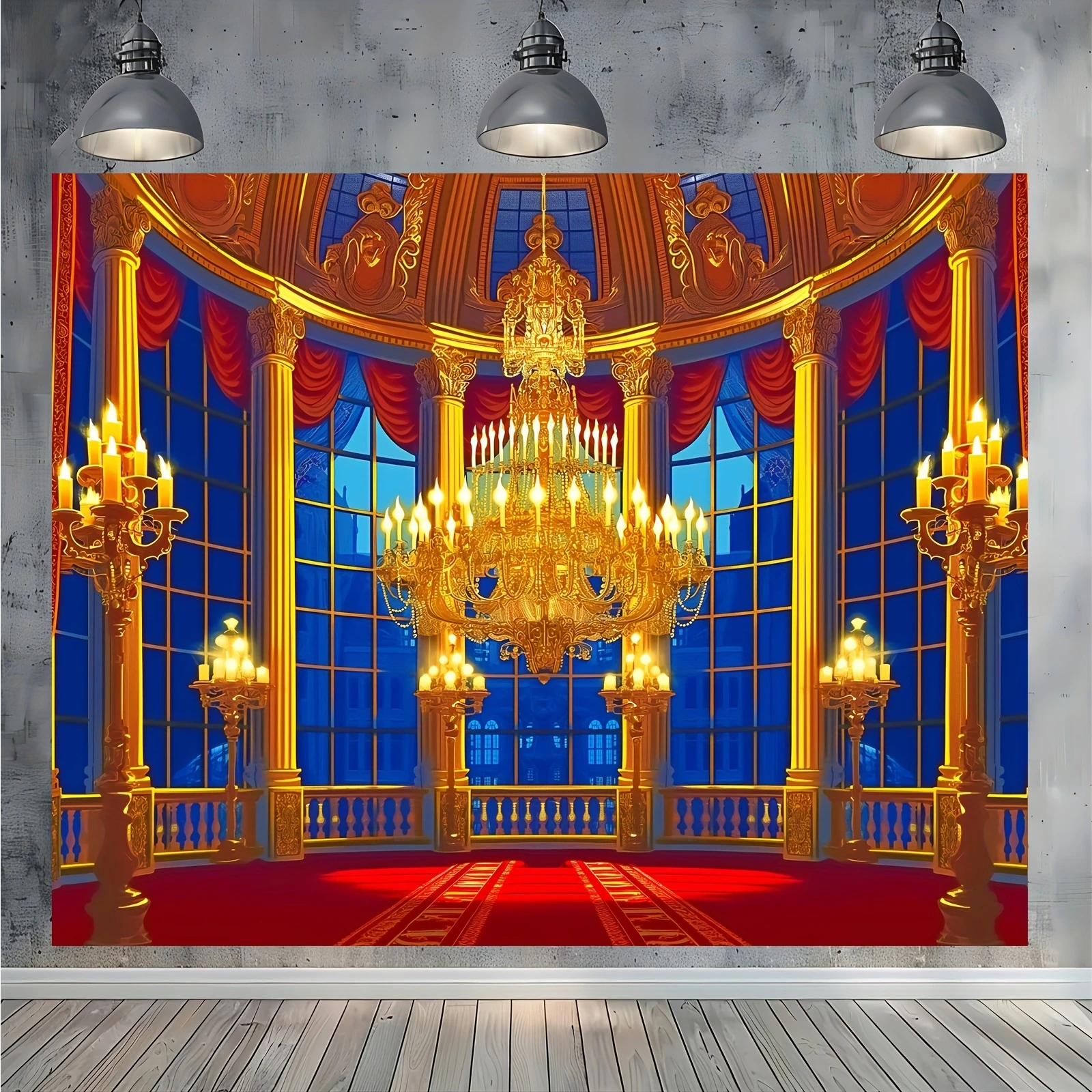 Charming-Beast-Palace-Ballroom-Background-Castle-and-Princess-Party ...