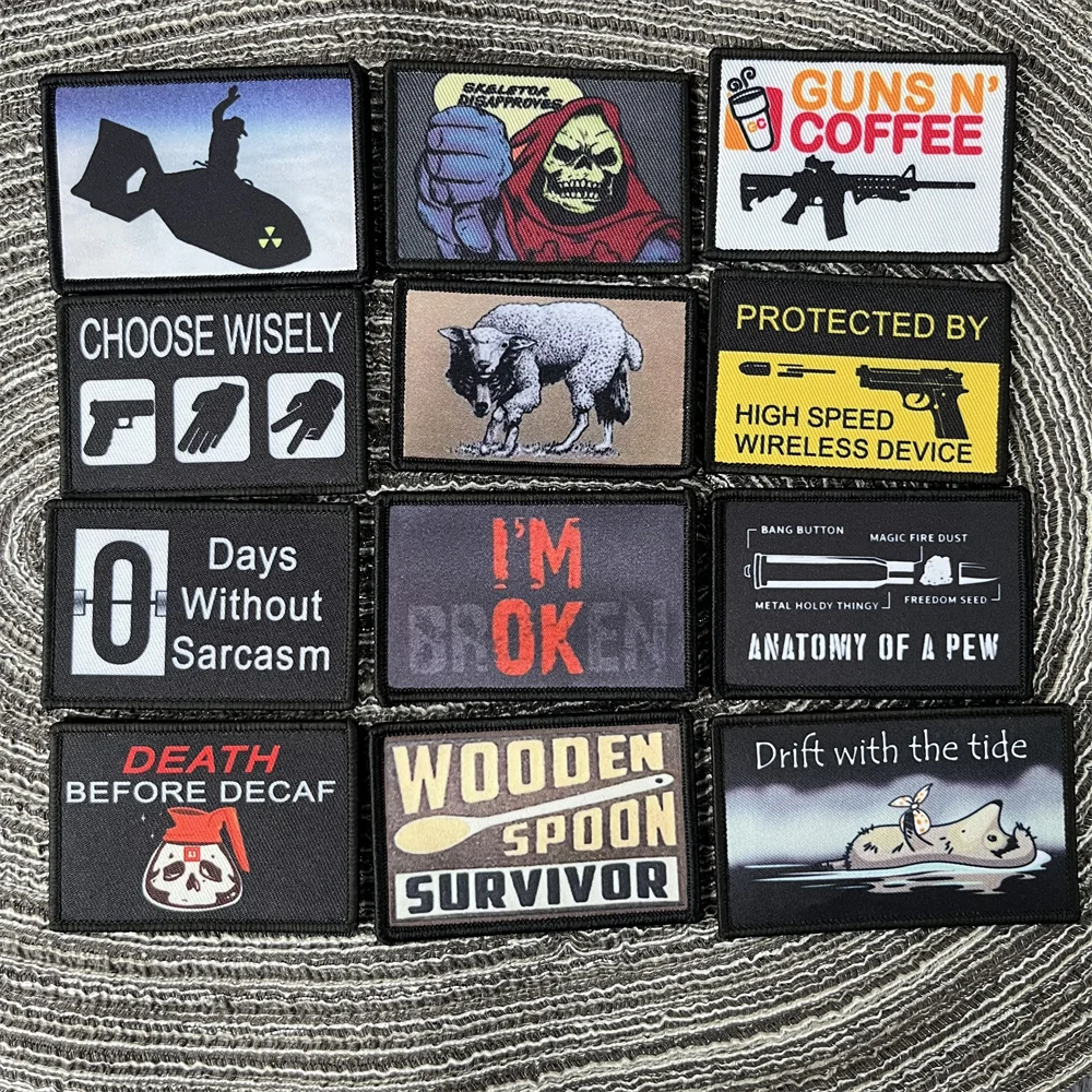 Pegatinas-t-cticas-de-impresi-n-Digital-para-ropa-parches-de-gancho-y ...