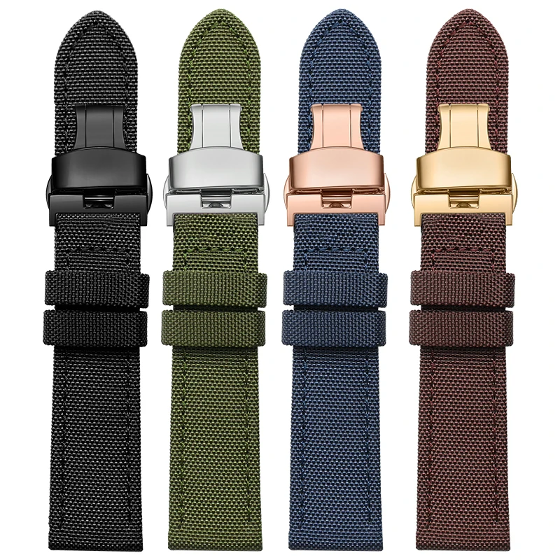 18mm19mm-20mm-22mm-23mm-24mm-Nylon-Sport-Watch-Strap-Canvas-cowhide ...