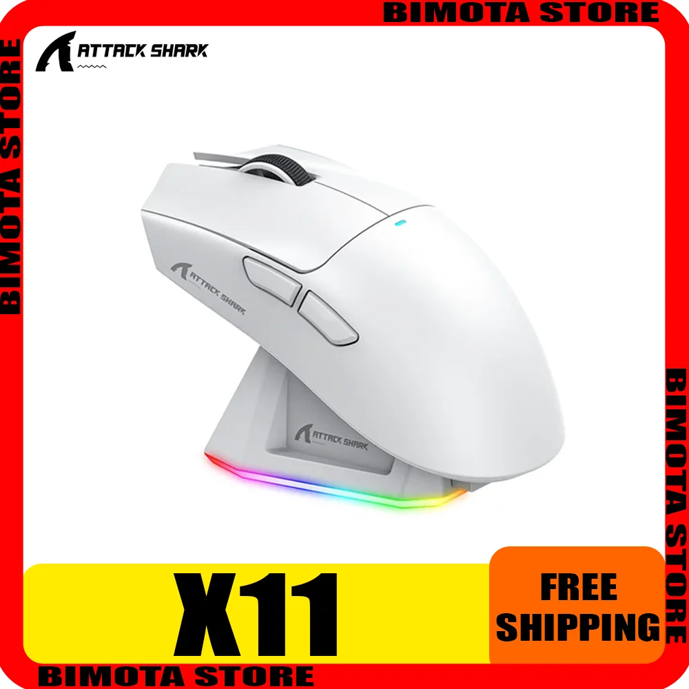 Attack-Shark-X11-Mouse-Bluetooth-Wireless-Three-Mode-2-4G-PAW3311-RGB ...