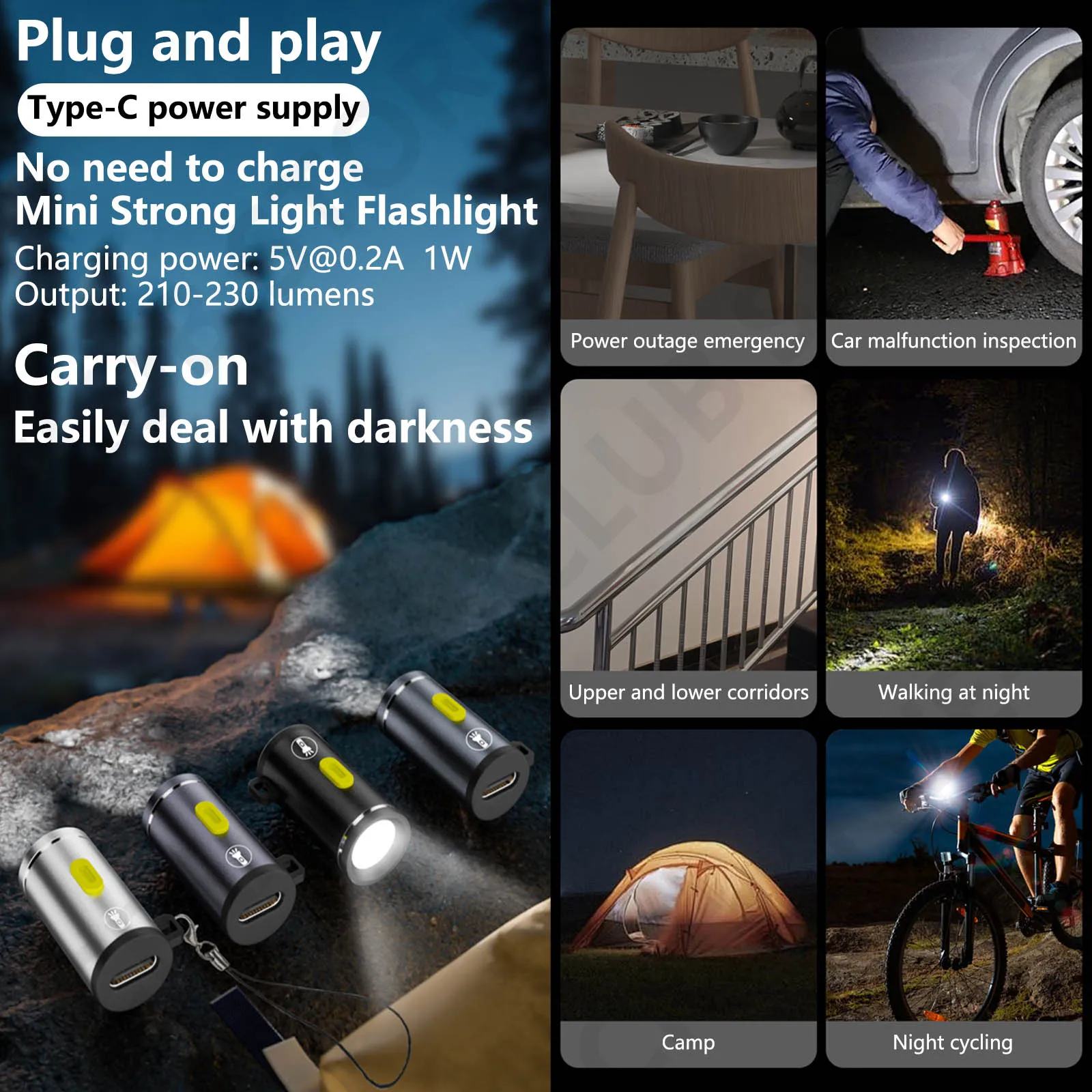 LED Keychain Flashlight 7 Pcs Mini Keychain Light Ultra Bright Tiny ...