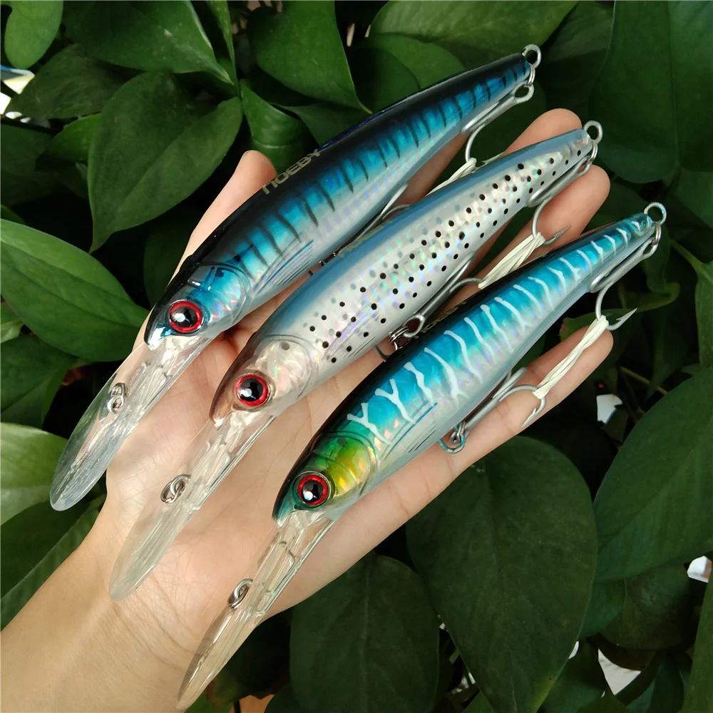 Noeby-3pcs-12cm-32g-floating-5m-Minnow-Fishing-Lure-Minnow-Wobblers-Treble-Hook-Crankbait ...