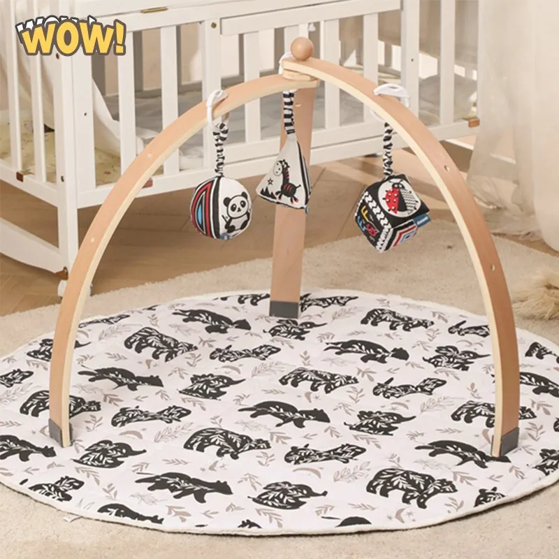 New-Baby-Wooden-Nordic-Gym-Portable-Frame-Rack-Baby-Activity-Gym-Mobile ...