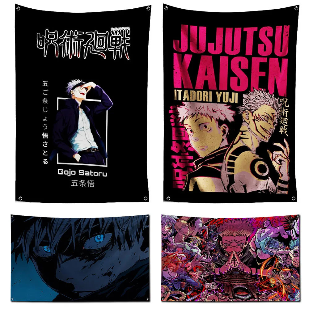 90x150cm-Jujutsu-Kaisens-Itadori-Yuji-Satoru-Gojo-Tapestry-Flag-Bedroom ...
