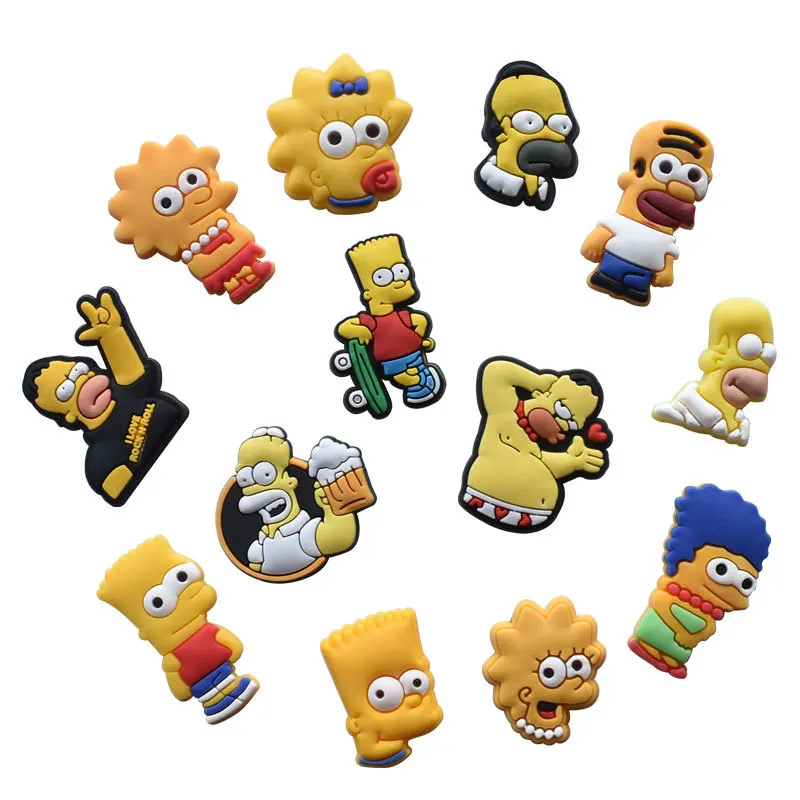 Top-Seller-Cartoon-Simpsons-Shoe-Charms-Set-PVC-DIY-Funny-Shoe ...