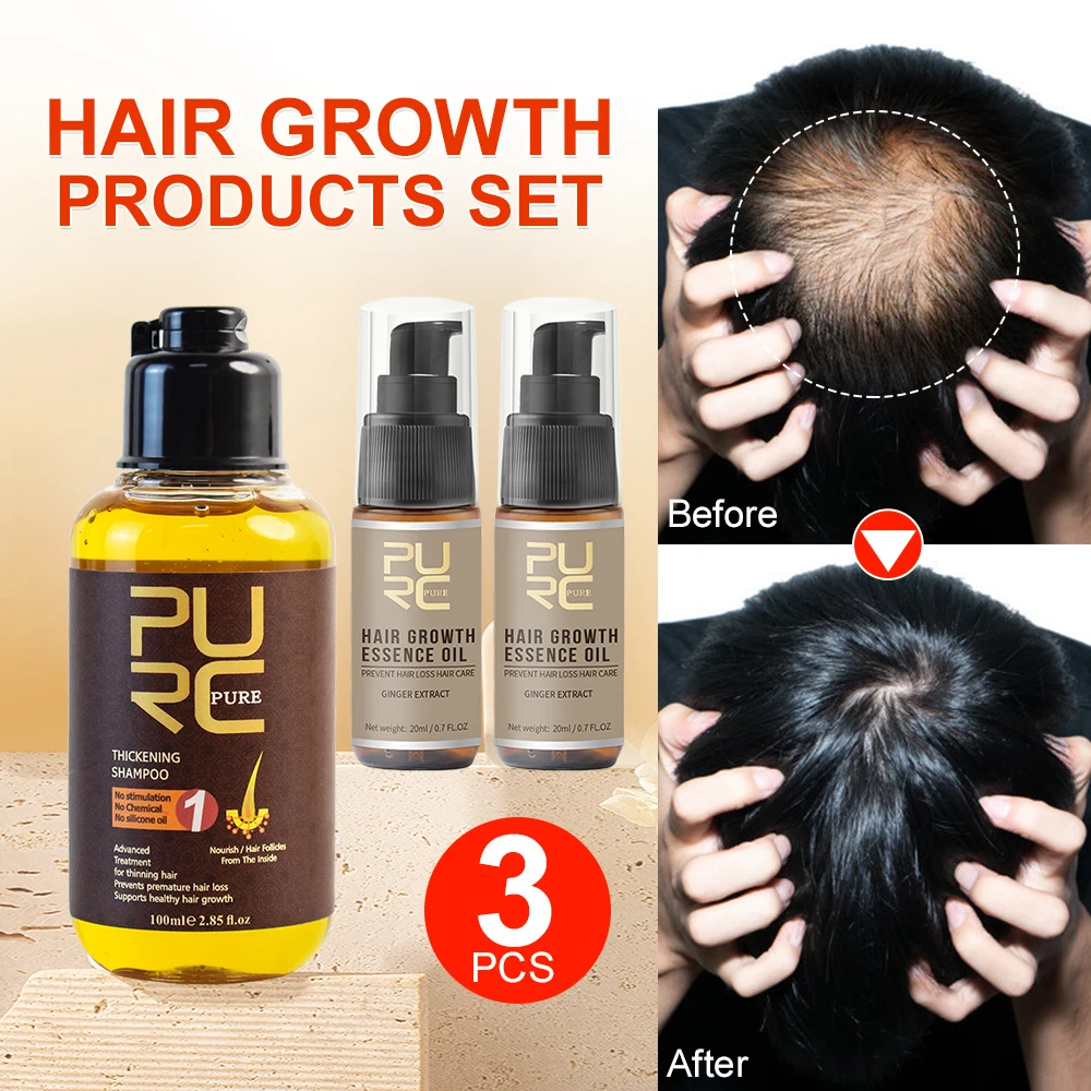 PURC-100ml-Hair-Growth-Product-Set-Ginger-Growth-Polygonum-Hair-Loss ...