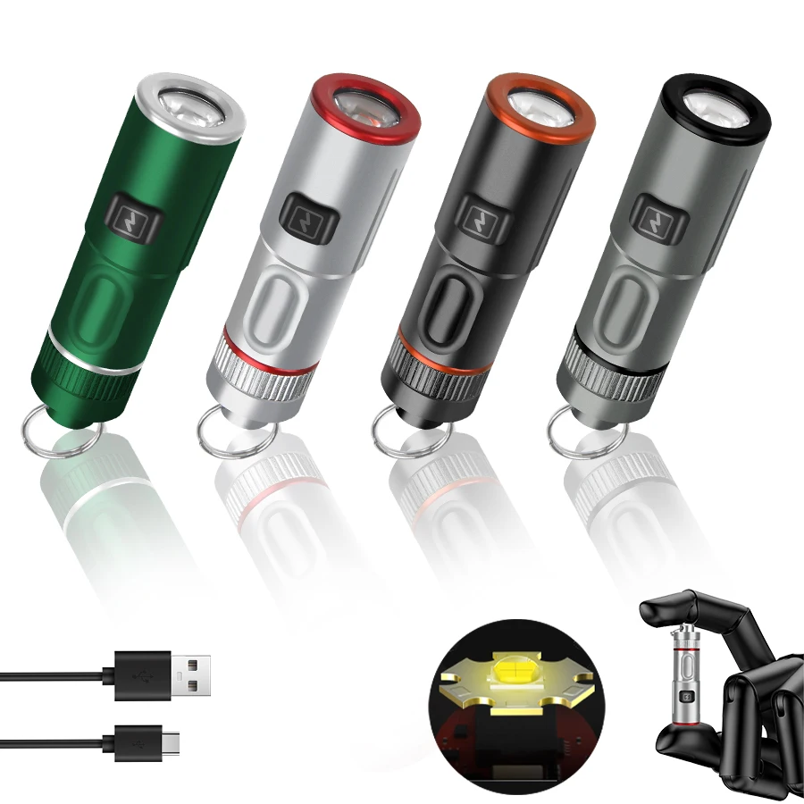 1000LM-MINI-Portable-LED-Flashlight-USB-Rechargeable-Torch-with ...