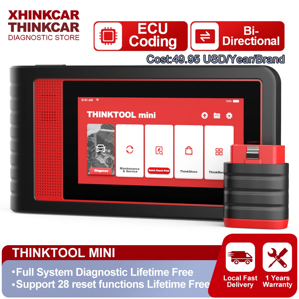 Thinkcar Thinktool Mini 28 Resets Free Update Obd2 Scanner ...