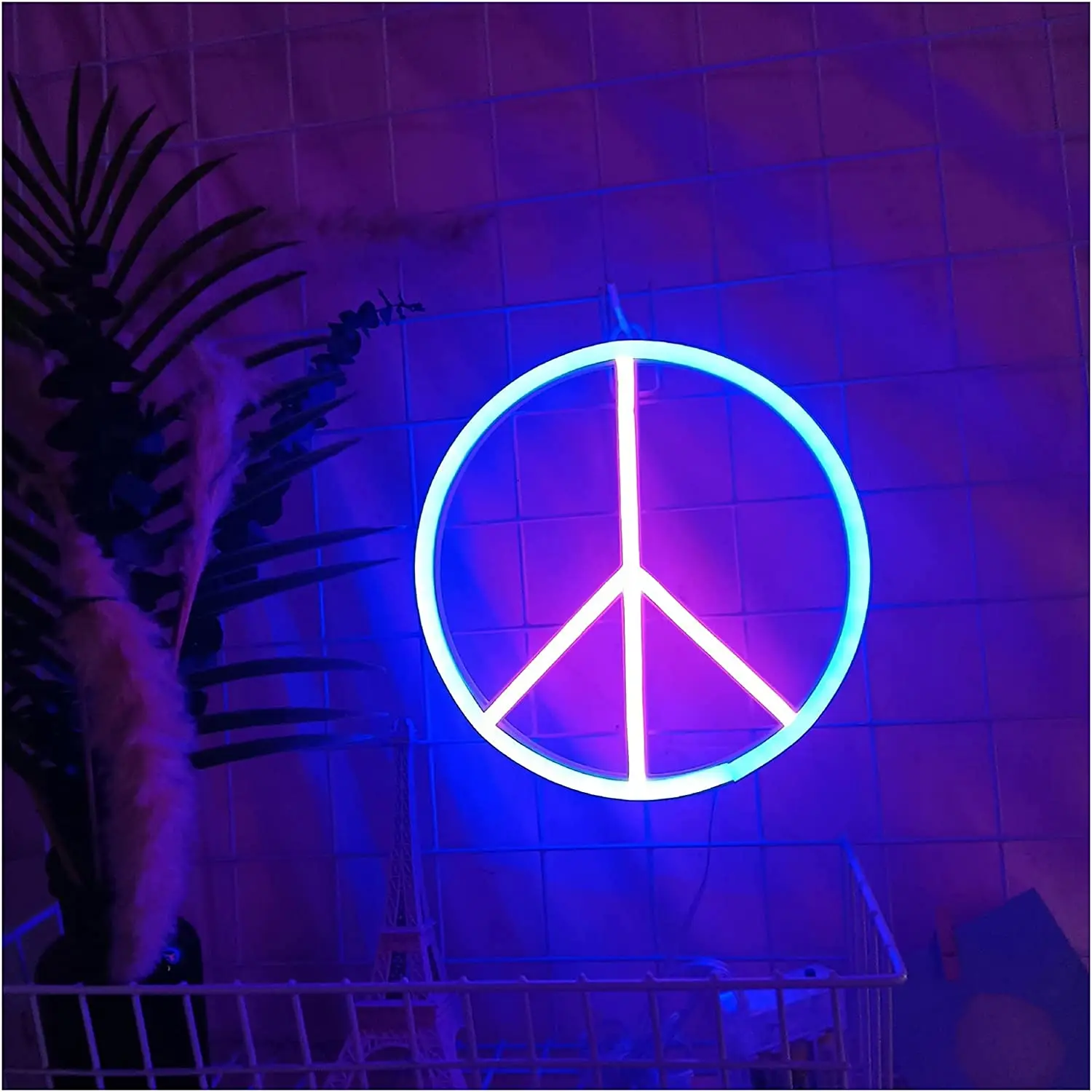 Neon Colored Peace Sign Wallpaper