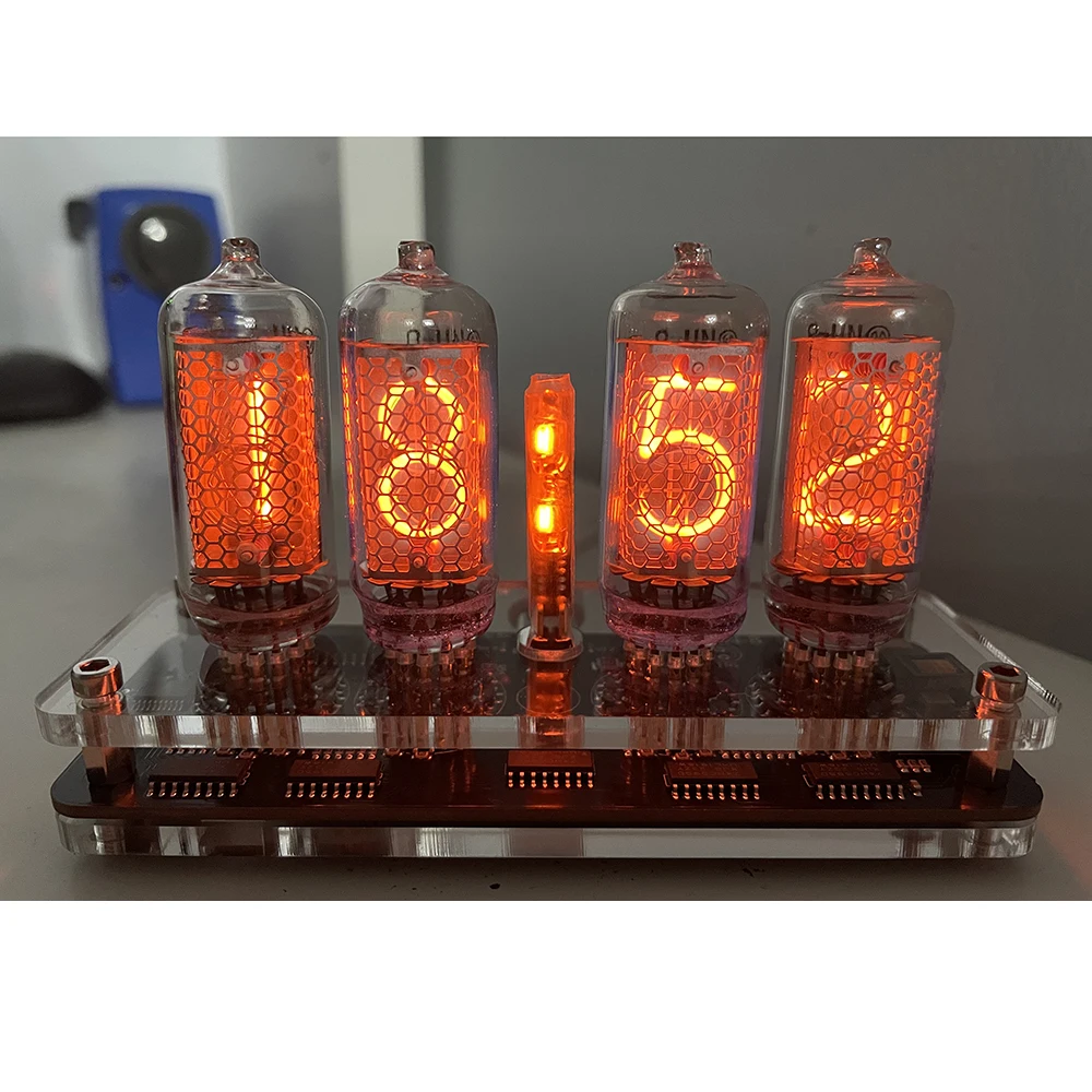 4 Digit In-8 Nixie Glow Tube Clock In8 With Led Backlight Glow Tube ...