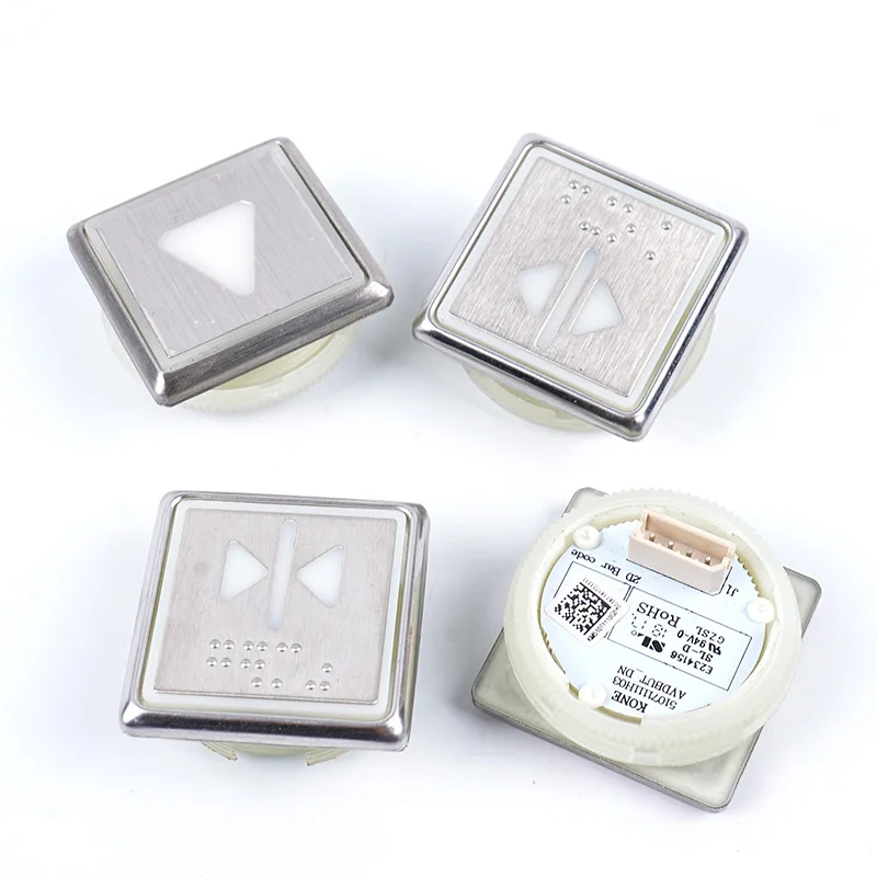 5PCS-For-KONE-Elevator-Push-Buttons-Square-Keys-Round-Bottom-Arrow ...