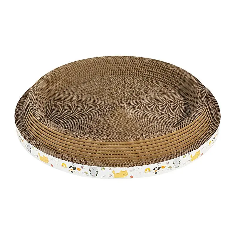 Round-Cat-Scratcher-Pad-Grinding-Claws-Double-Sided-Cardboard ...