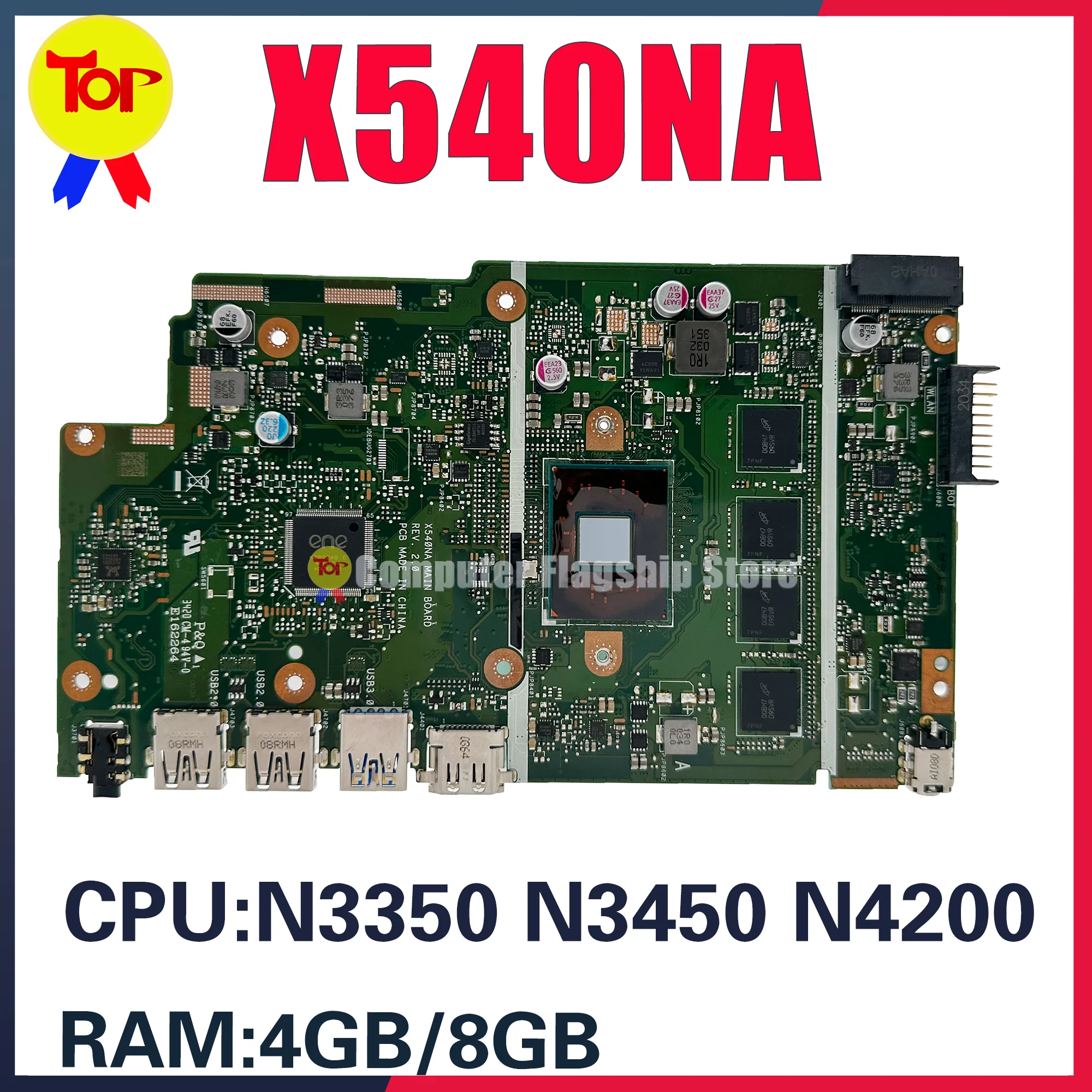 KEFU-X540NA-Laptop-Motherboard-For-ASUS-X540-X540N-X540NA-R540N-D540NA ...