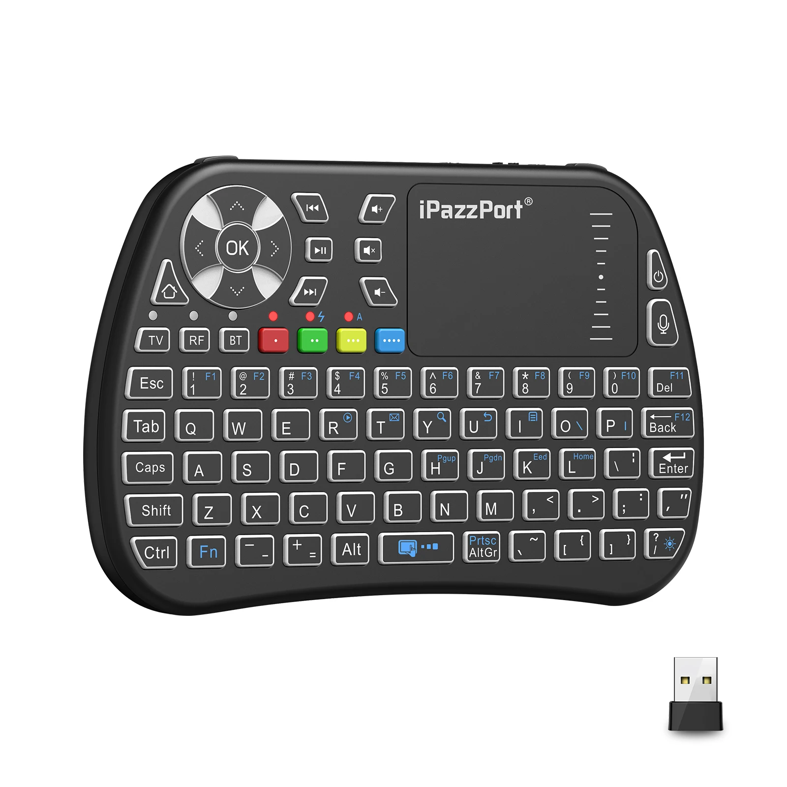 iPazzPort-Bluetooth-mini-Keyboard-with-Touchpad-2-4Ghz-Backlight ...