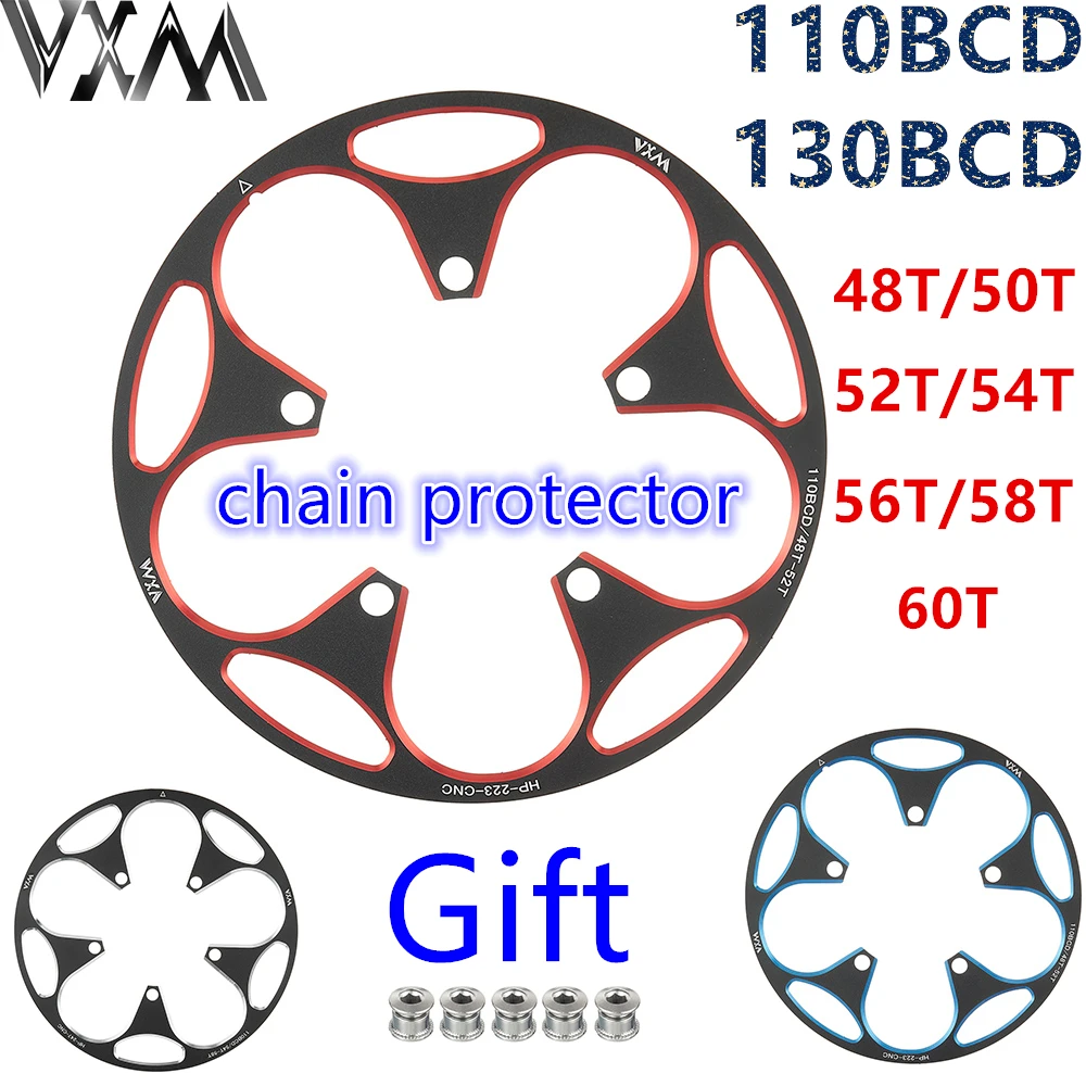 VXM-Road Mountain Bike Chainring Protection Cover, Sprocket 110BCD ...