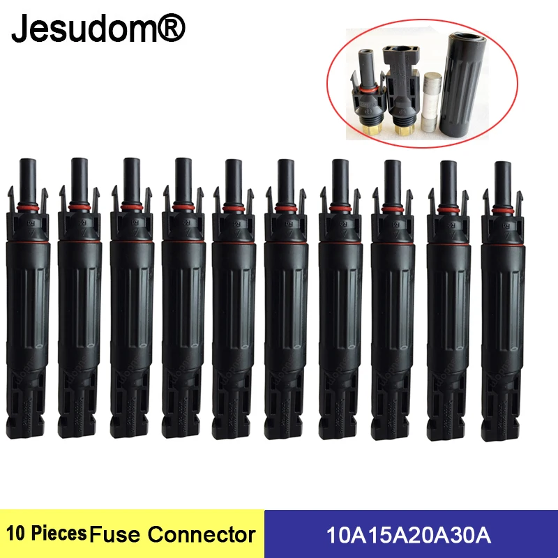 10Pieces-In-line-Fuse-Solar-Connector-IP67-Waterproof-with-10A-15A-20A ...
