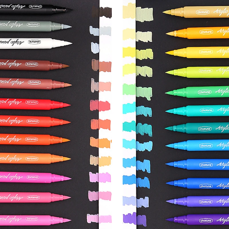 12-24-36-Color-Set-Marker-Pen-Student-specific-Painting-Gouache-Acrylic ...