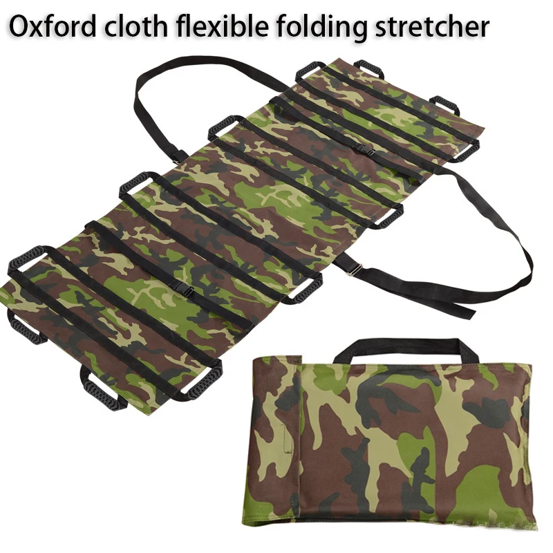 Folding Portable Multi-Purpose Stretcher Tactical Camouflage Reinforced ...