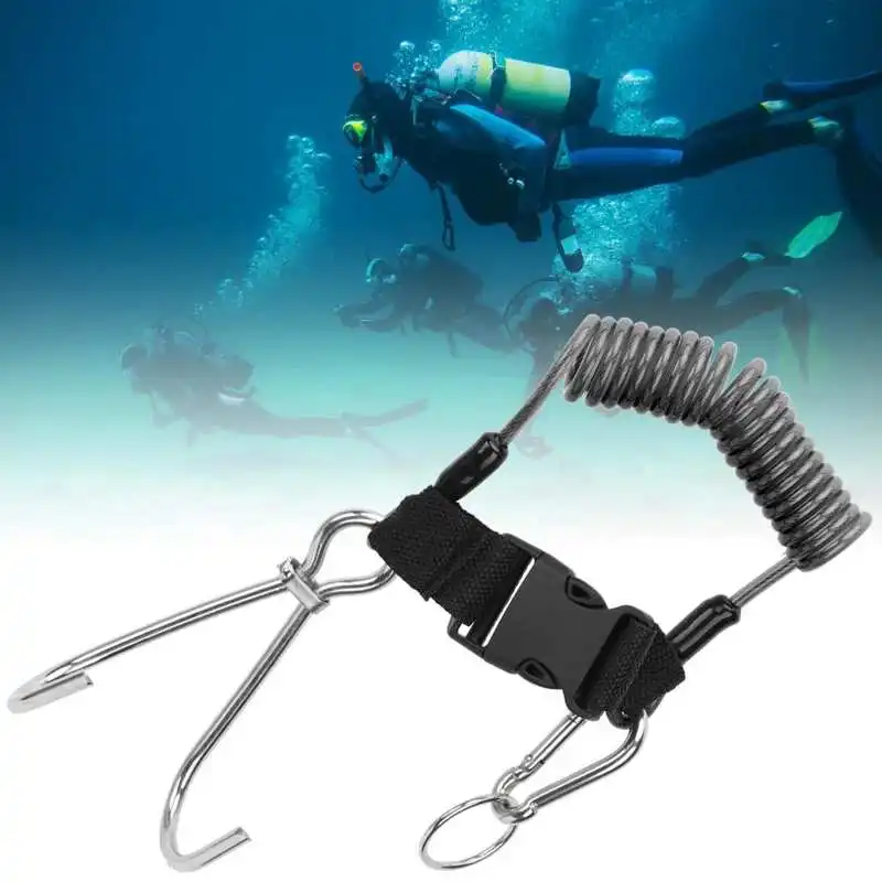 Diving-Current-Hook-Stainless-Steel-Double-Hook-Drift-Hook-with-Spring ...