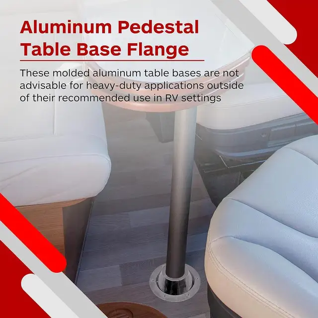 RV Dinette Table Mount RV Table Pedestal Base - 2 Pack Aluminum Table ...