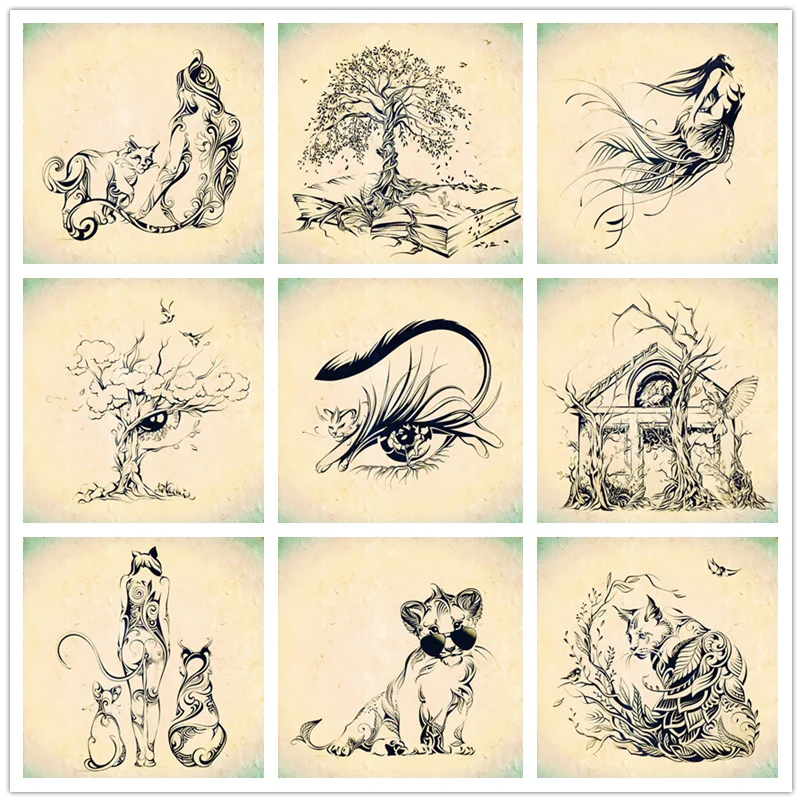 2024-New-Girls-Clear-Stamps-Line-Art-Cover-Wings-Cat-Angel-Elk-Zebra ...