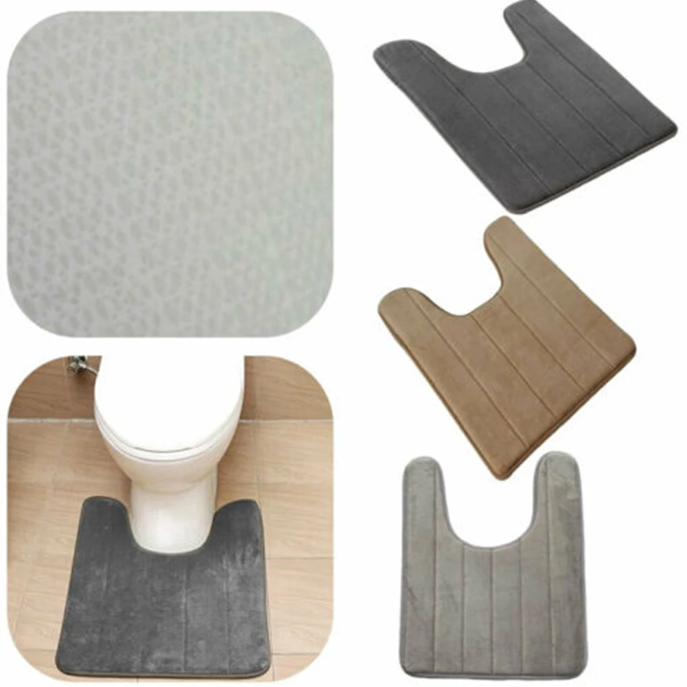 Toilet-Anti-Slip-Floor-Mat-40-60cm-Coral-Fleece-Washable-Bath-Pedestal ...