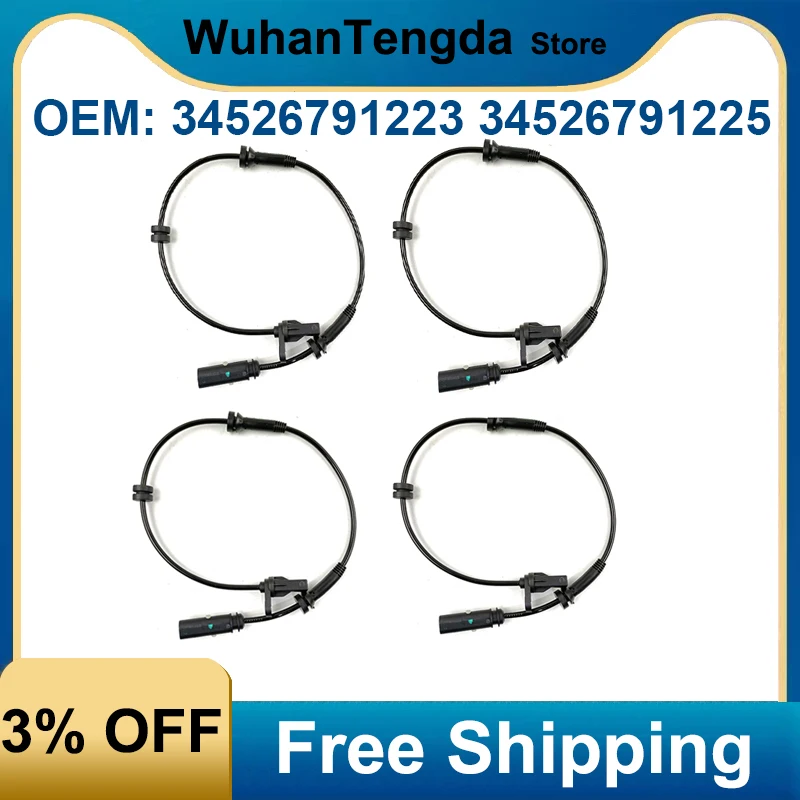 34526791223 34526791225 Anti-lock Front Rear L/r Abs Wheel Speed Sensor ...