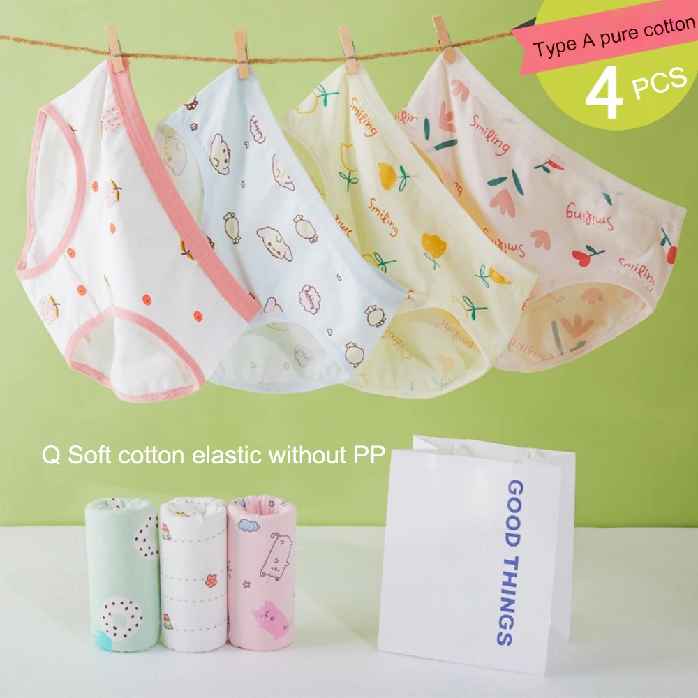 Calzoncillos de algodón para niñas, ropa interior de dibujos animados ...