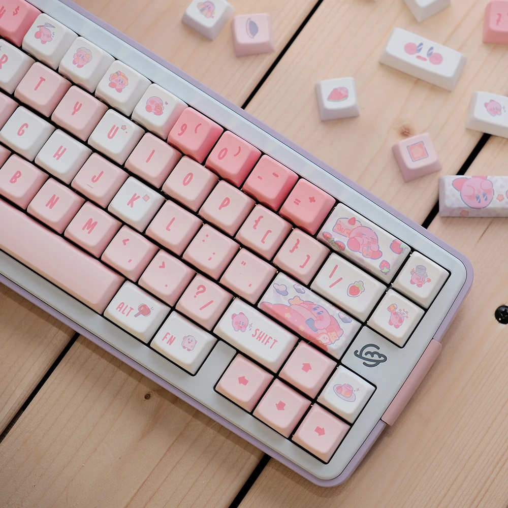 KPREPUBLIC-Cute-Elf-Keycap-Dye-Subbed-Pink-Keycap-Set-thick-PBT-MDA ...