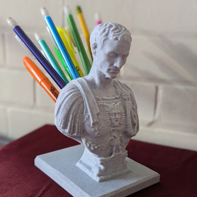 Júlio César Estátua Office Desk Organizer, Pen Holder, Decor Pen Rack ...