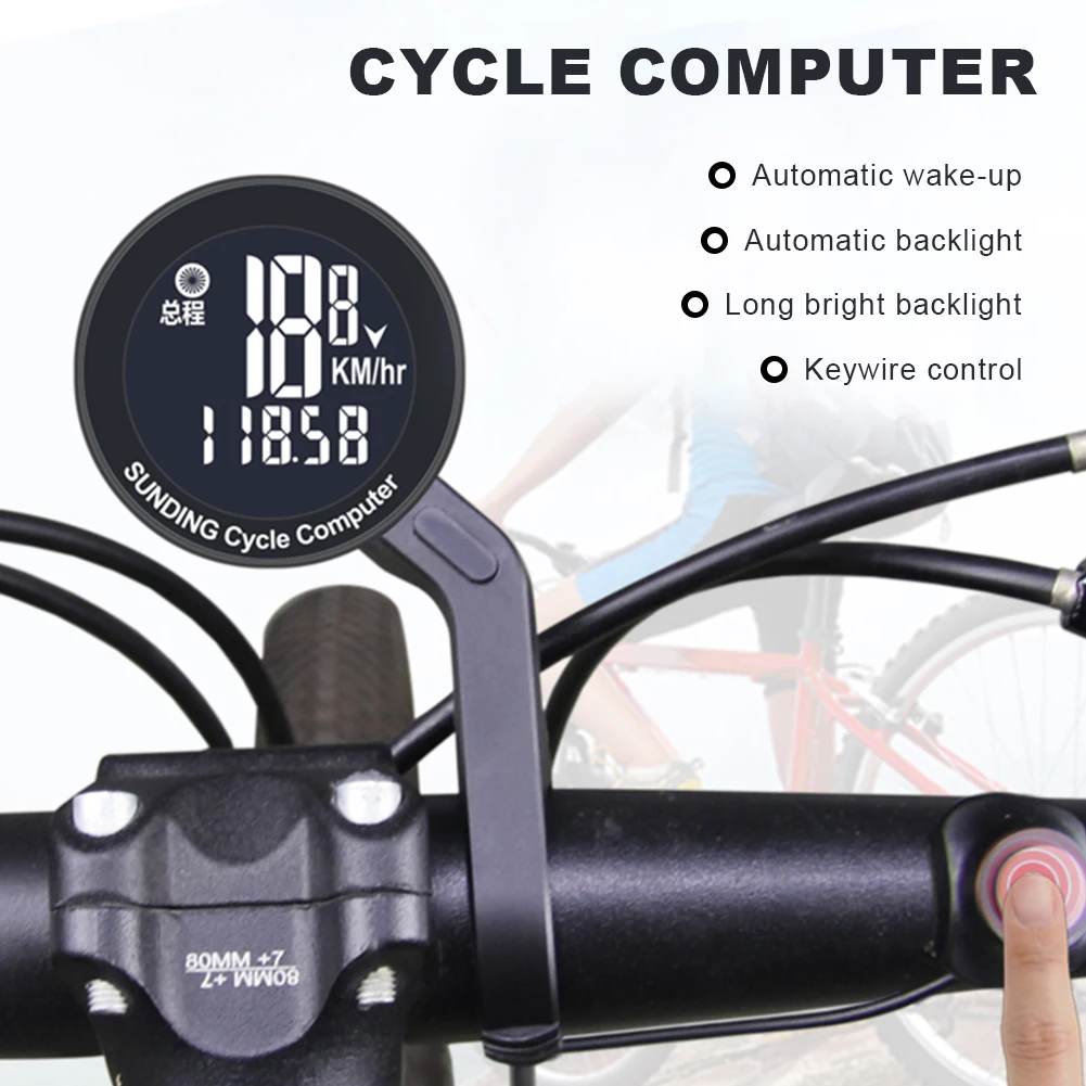 Bicycle-Computer-Waterproof-Speedometer-Multi-Function-Automatic-Wake ...