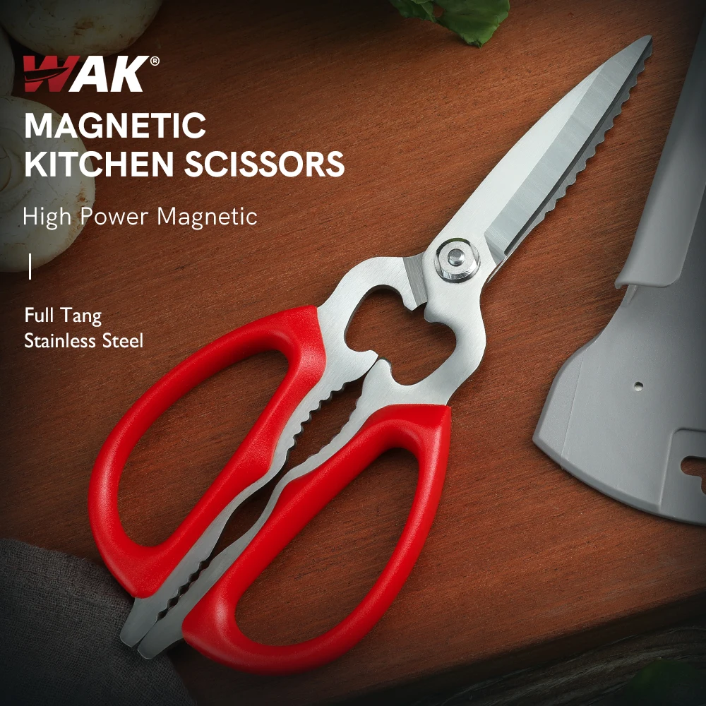 WAK-Kitchen-Magnetic-Kitchen-Scissors-Full-Tang-Stainless-Steel-Kitchen ...