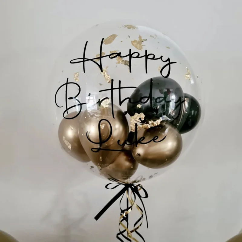 (sticker+balloon)2pc Custom Name Sticker Personaled Sticker Wedding ...