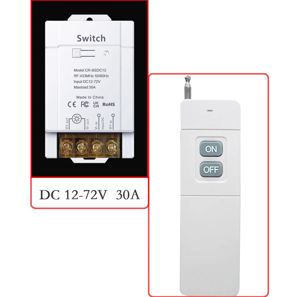 RF433-Remote-Control-Wireless-Switch-30A-DC-12-72V-Long-distance-1000 ...