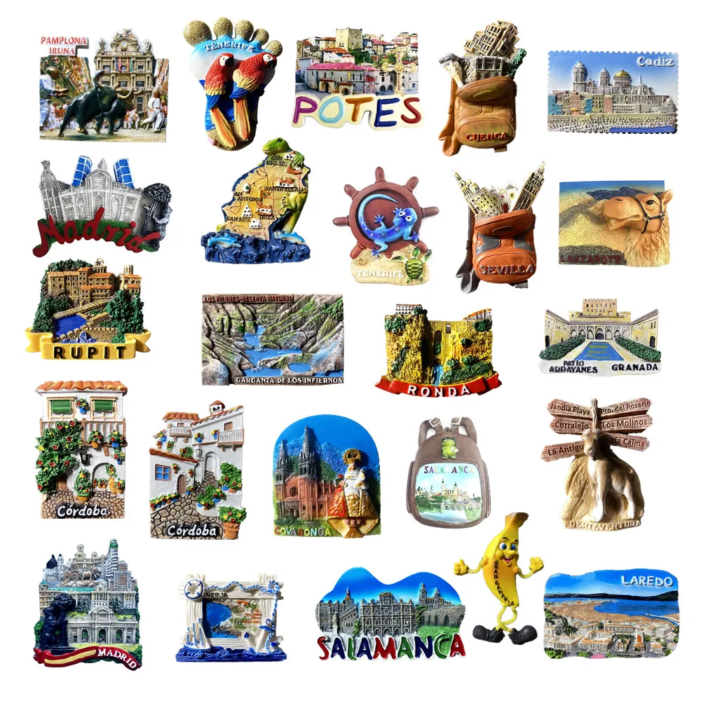 Spain-Madrid-Sevilla-Cadiz-Nerja-etc-Fridge-Magnets-Tourist-Souvenir ...